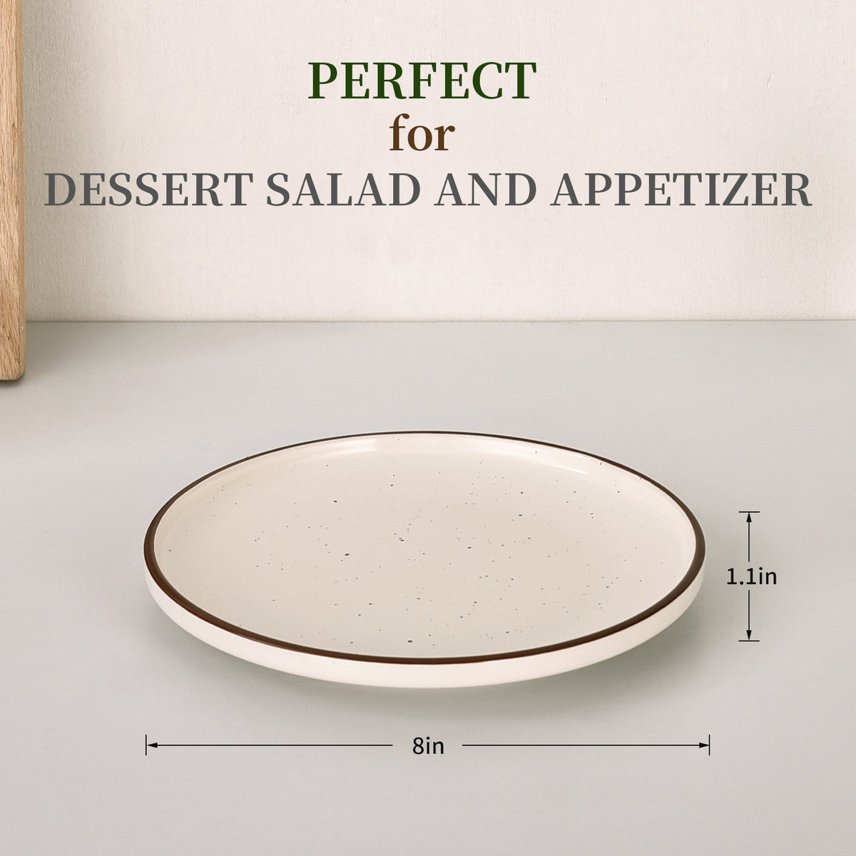 Dessert Plate Set Salad Plates - Modern Rustic Ceramic Plate Sets for ...